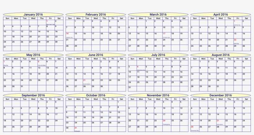 Calendar Date 2018 Month Year - Month Of The Year Calendar Transparent ...