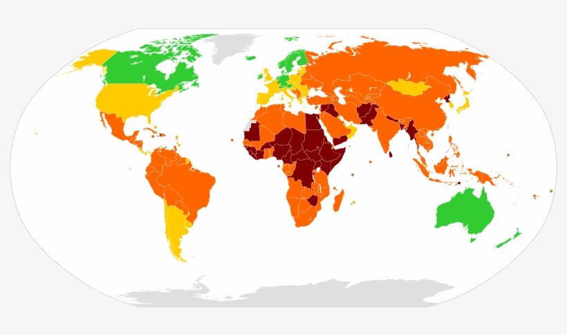 World Map, Showing Failed States According To The - Countries In The ...