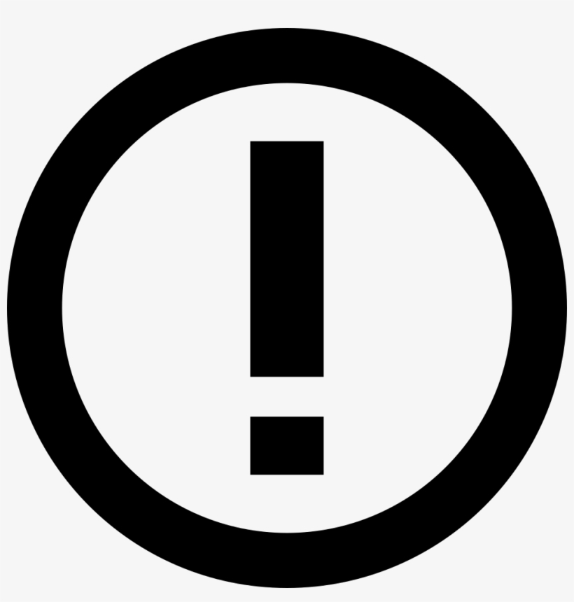 Exclamation Point Inside Circle Outline Comments - Peace Symbol Png ...