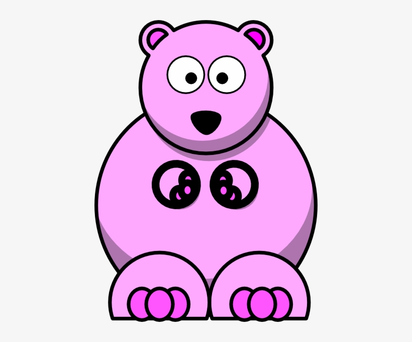 Download Pink Teddy Bear Clip Art At Clker - Baby Polar Bear Drawings ...