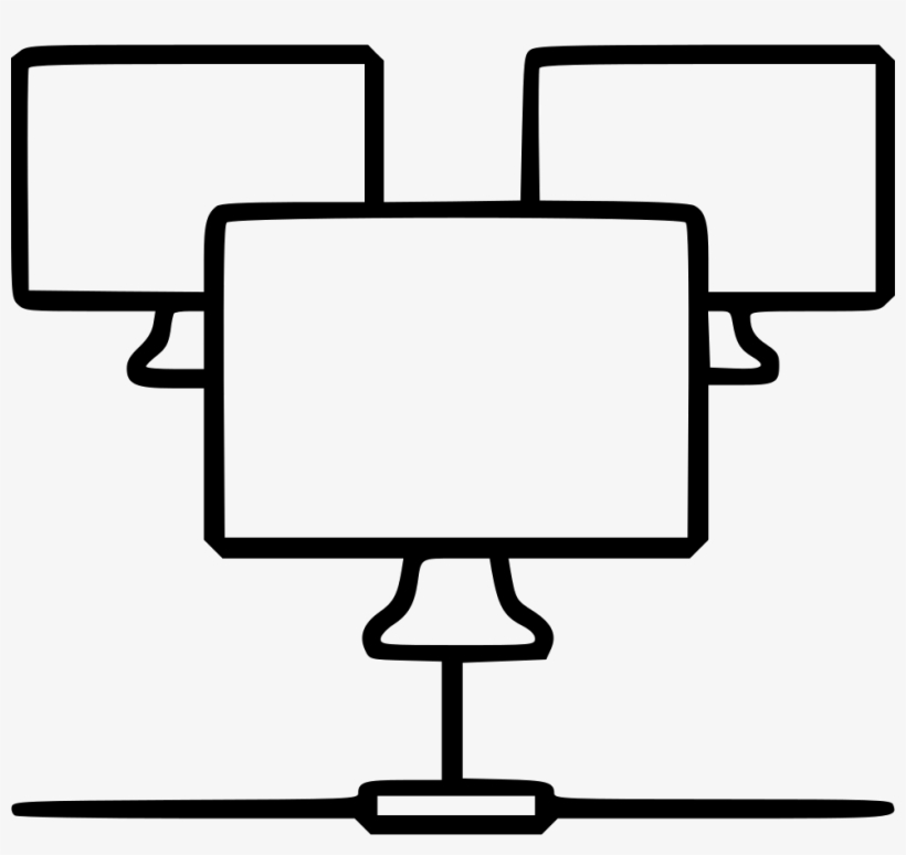 Computer Network Monitors Structure Level - Vector Computer Network ...