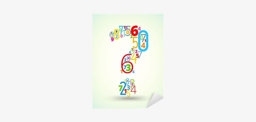 Question Mark , Colored Vector Font From Numbers Sticker - Question ...