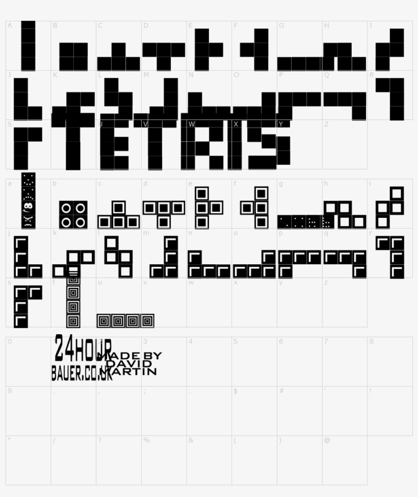 Download Tetris Blocks Font - Tetris Text Generator - HD Transparent ...