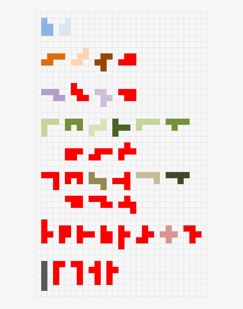 Of Tetris Pieces With 5 Blocks - Illustration Transparent PNG - 582x962 ...