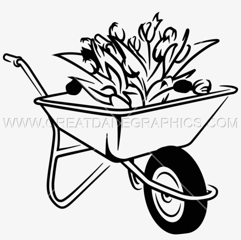 Wheelbarrow Drawing Easy