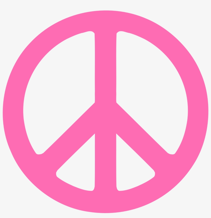 Peace Sign Clipart Pink - Pink Peace Sign Clip Art Transparent PNG ...