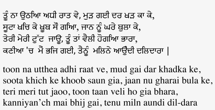 Lyrics To "chitte Suit Te Daag Pe Gia" By Geeta Zaildar - Chitte Suit ...