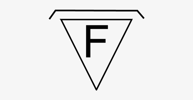 Inverted Triangle With "f" In It - F Triangle Symbol Transparent PNG ...