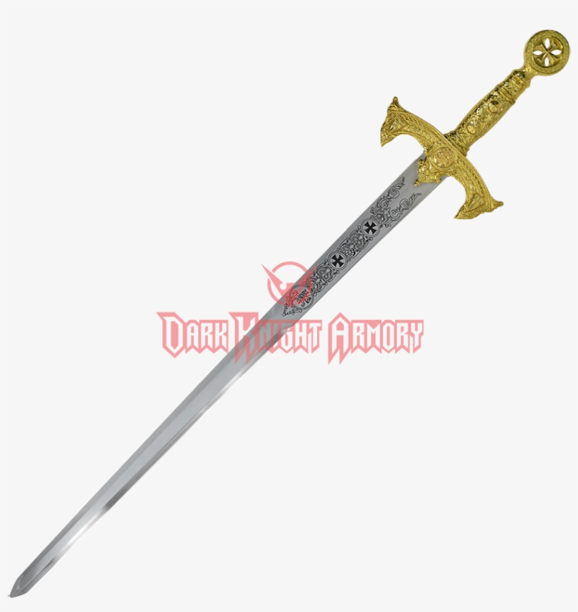 Gold Templar Longsword - Sword Transparent PNG - 850x850 - Free ...