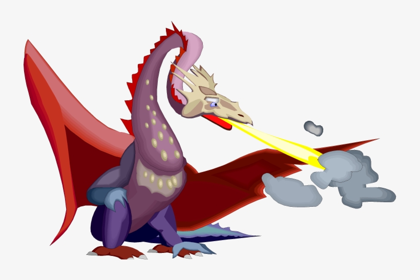 Fire-breathing Dragon With Wings And Long Neck - Dragon Transparent PNG ...
