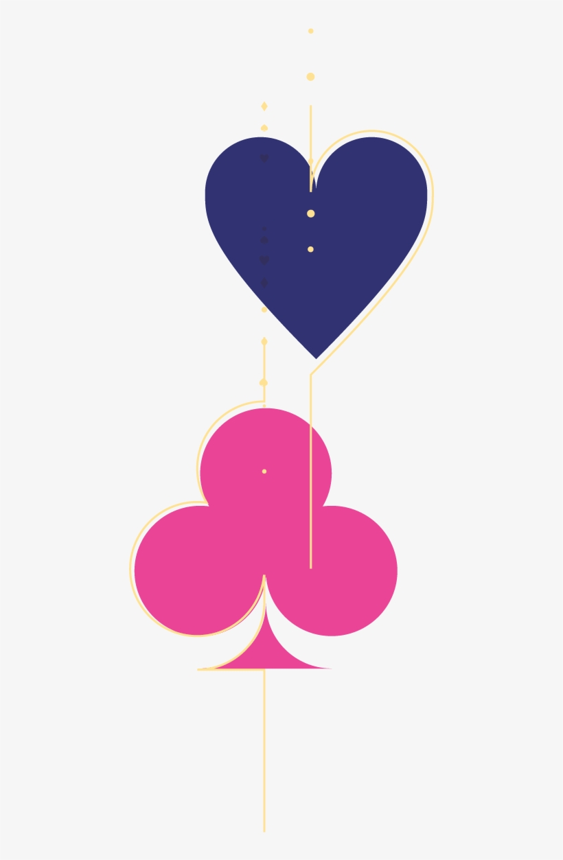 Heart And Club Playing Card Graphic Transparent PNG - 460x1198 - Free ...