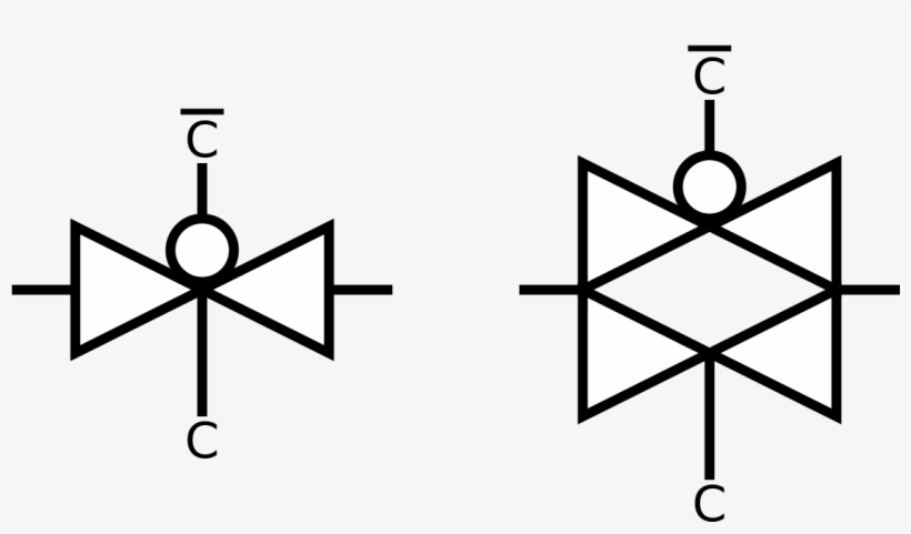 Transmission Gate Bowtie Symbol Variants - Bi Directional Amplifier ...