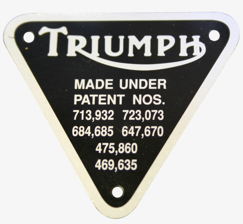 Download Triumph Patent Plate - HD Transparent PNG - NicePNG.com