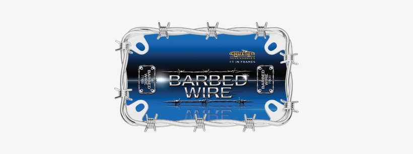 Motorcycle Barbed Wire Chrome Plated License Plate - Barbed Wire ...