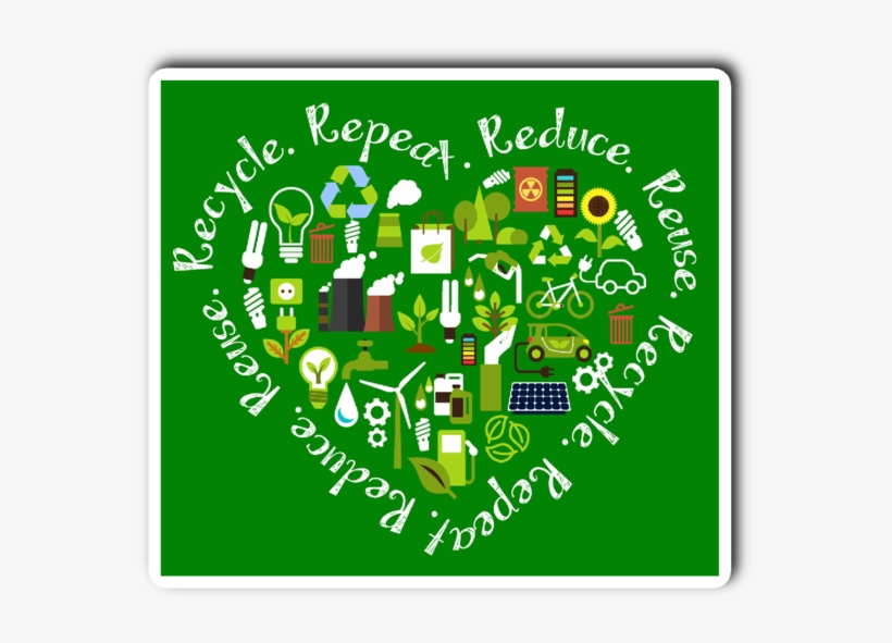 Reduce - Reuse - Recycle - Repeat - Vinyl Die Cut Sticker - Poster On ...