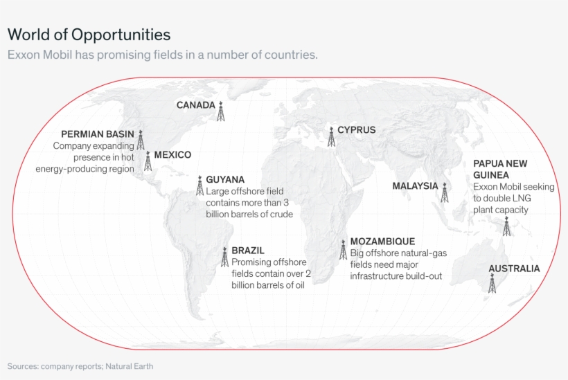 Exxon Mobil Is A Bet On The Future Of Oil - New World Map Transparent ...