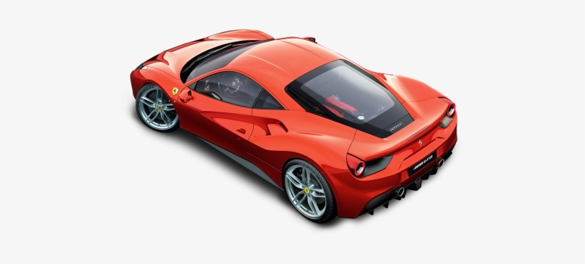 Red Ferrari Top View Car Png Image - Ferrari 488 Gtb Top Transparent ...