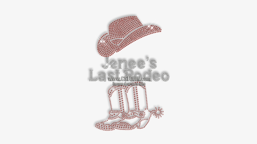 Sparkling Jenee's Last Rodeo Cowboy Boots And Hat Rhinestone - Cowboy ...