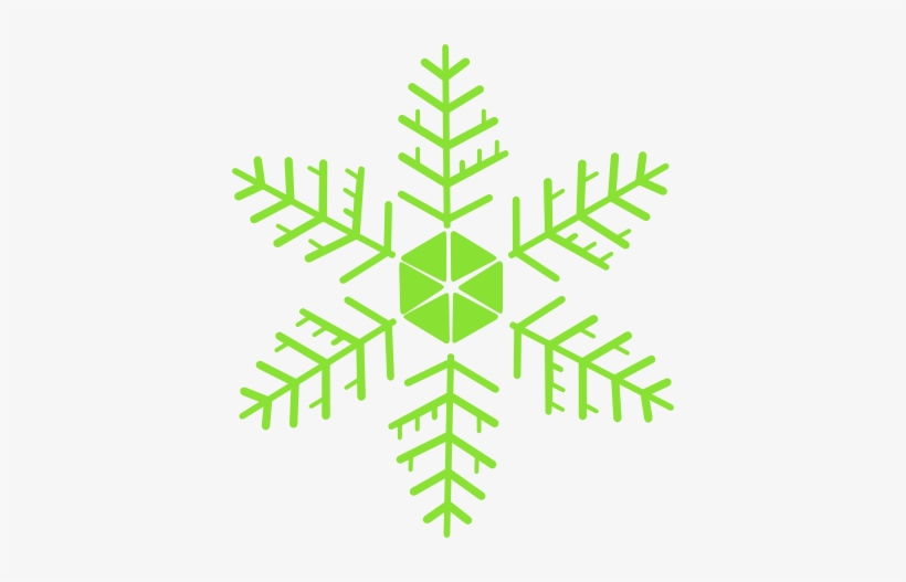 Green Snowflake Clipart Transparent Background