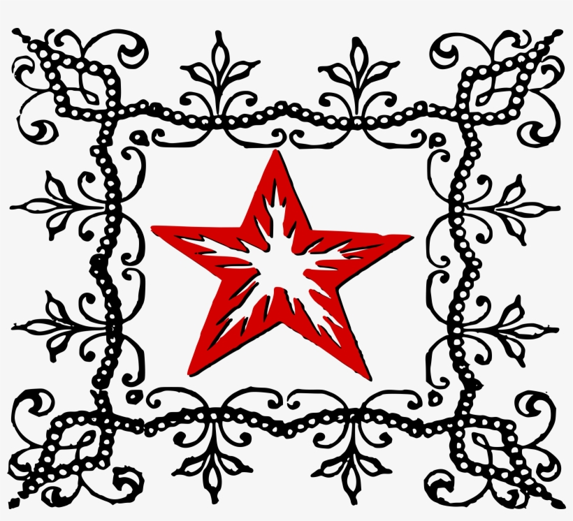 This Free Icons Png Design Of Decorative Red Star Transparent PNG ...
