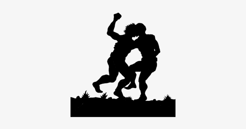 Two People Fighting - People Fighting Silhouette Png Transparent PNG ...