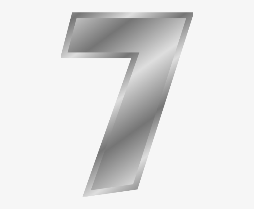 Download Effect Letters Alphabet Silver 33 Svg Hi - Number 7 Silver Png ...