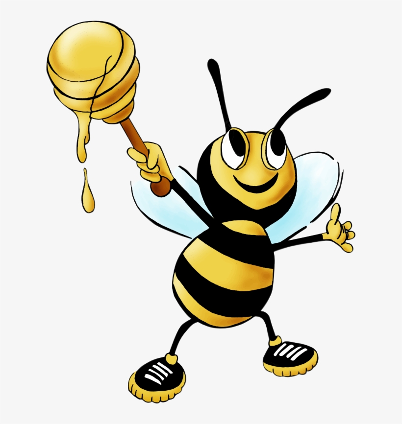 Free Cartoon Honey Bee Clip Art - Cute Honey Bee Clip Art Transparent ...