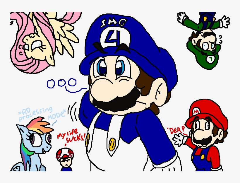 Simple Background, Smg4, Super Mario Bros - Mario And Luigi Rainbow ...