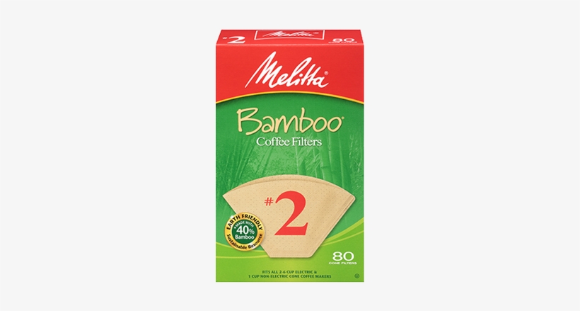 #2 Cone Bamboo Filter Paper - Melitta Bamboo Coffee Filters Transparent ...