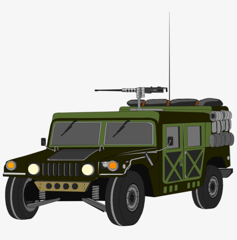 Humvee Hummer H1 Hummer H2 Sut Car - Car With Machine Gun Png ...