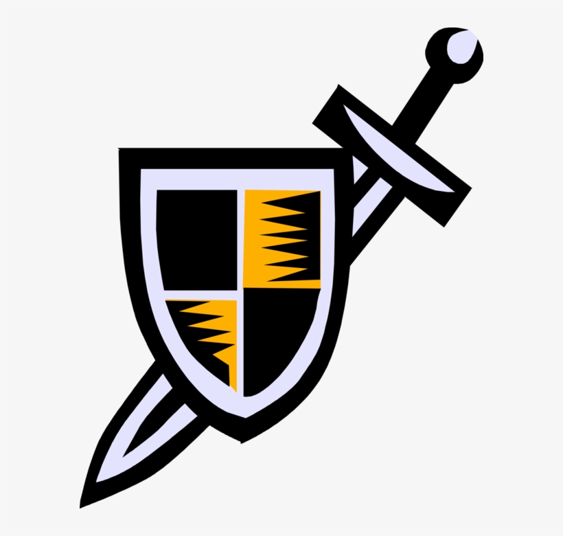 Vector Illustration Of Medieval Shield And Sword Symbol - William The ...
