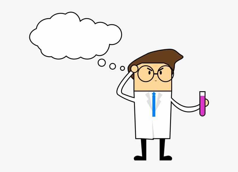 Cartoon Scientist Thinking