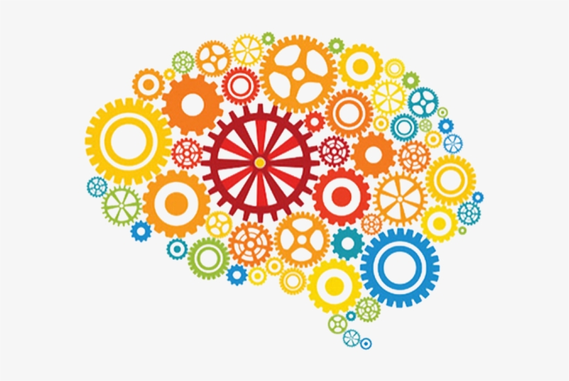 Colored Gears In The Shape Of A Brain - Brain Gears Png Transparent PNG ...