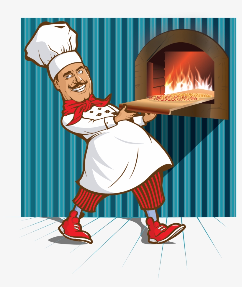 Pizza Maker Pizza, Vector Art, Design, Adobe Illustrator, - Cartoon ...