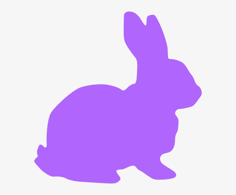 Purple Rabbit Clip Art - Rabbit Silhouette Png Transparent PNG ...
