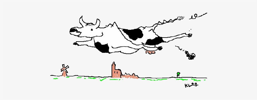 Flying Cow Cartoon Transparent PNG - 502x330 - Free Download on NicePNG
