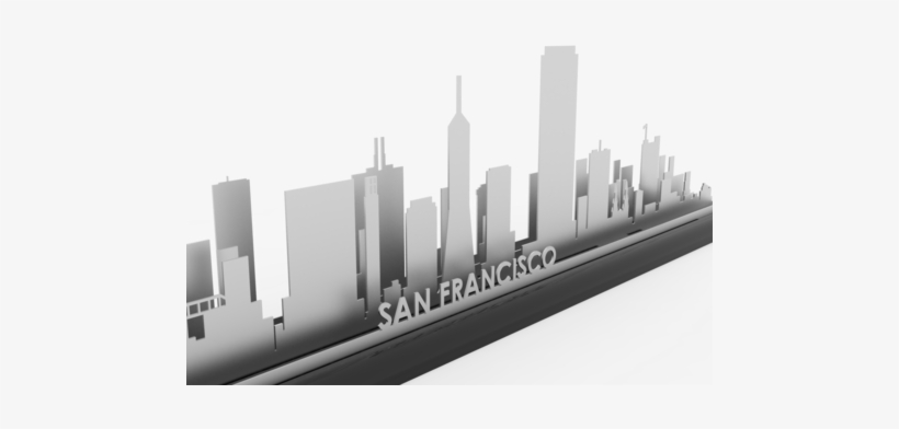 San Francisco Stainless Steel Skyline - San Francisco Transparent PNG ...