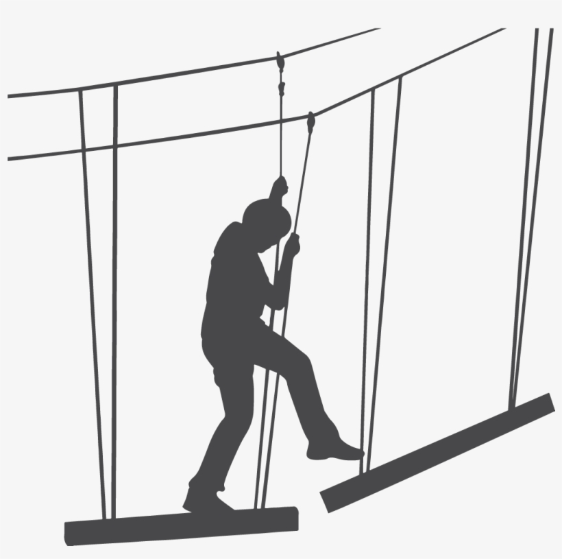 Silhouette Ropes Course - Ropes Course Png Transparent PNG - 1020x972 ...