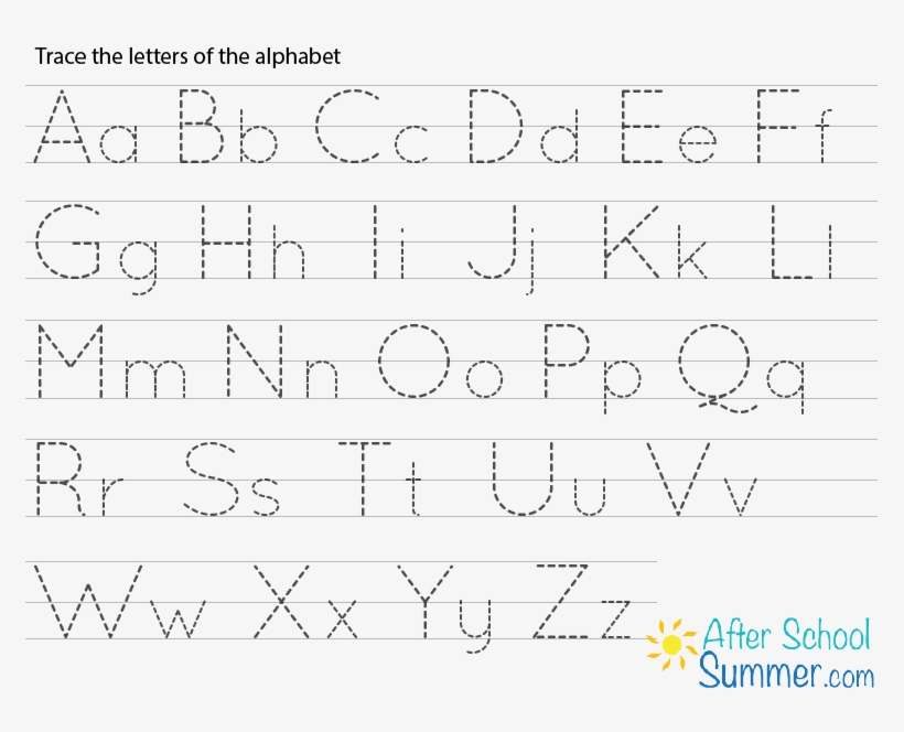 Download Dotted Line Letters To Trace Trace Alphabet Letters HD 
