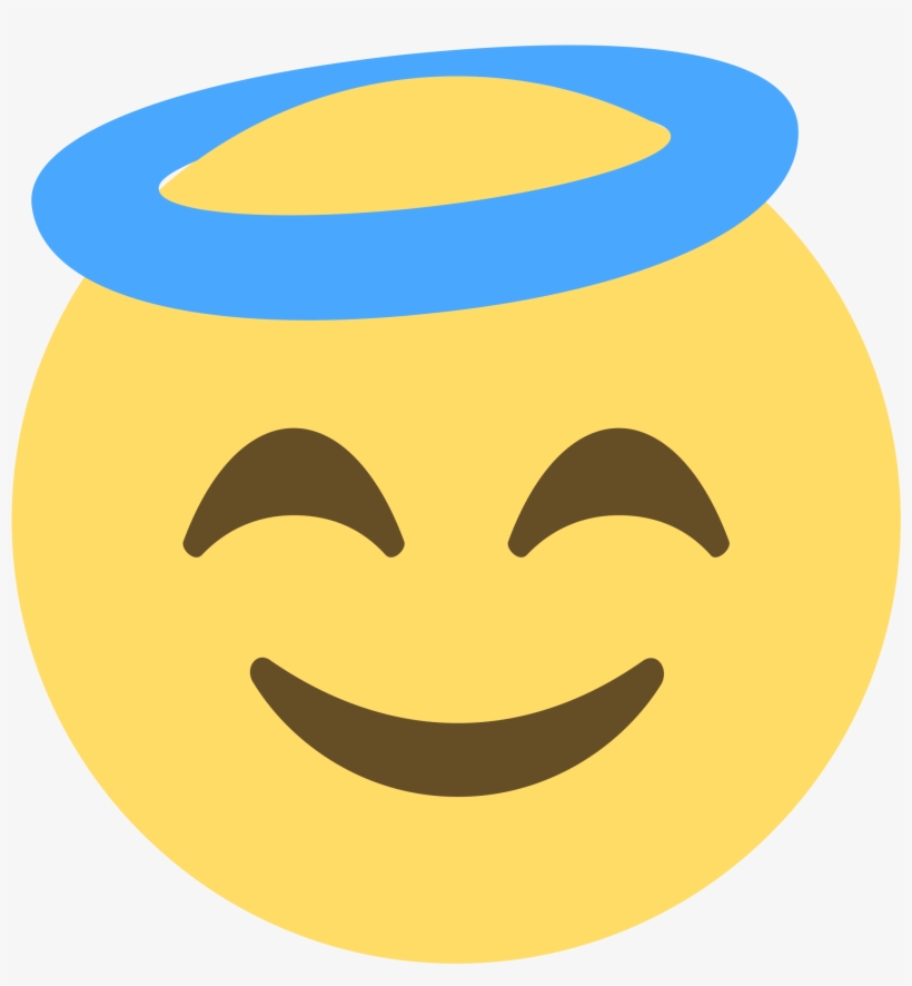 Download Sad Emoji Clipart Angel - Angel Emoji No Background - HD ...