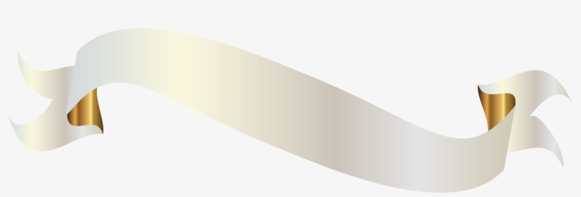 White Banner With Gold Png Clipart Picture - White And Gold Ribbon Png ...