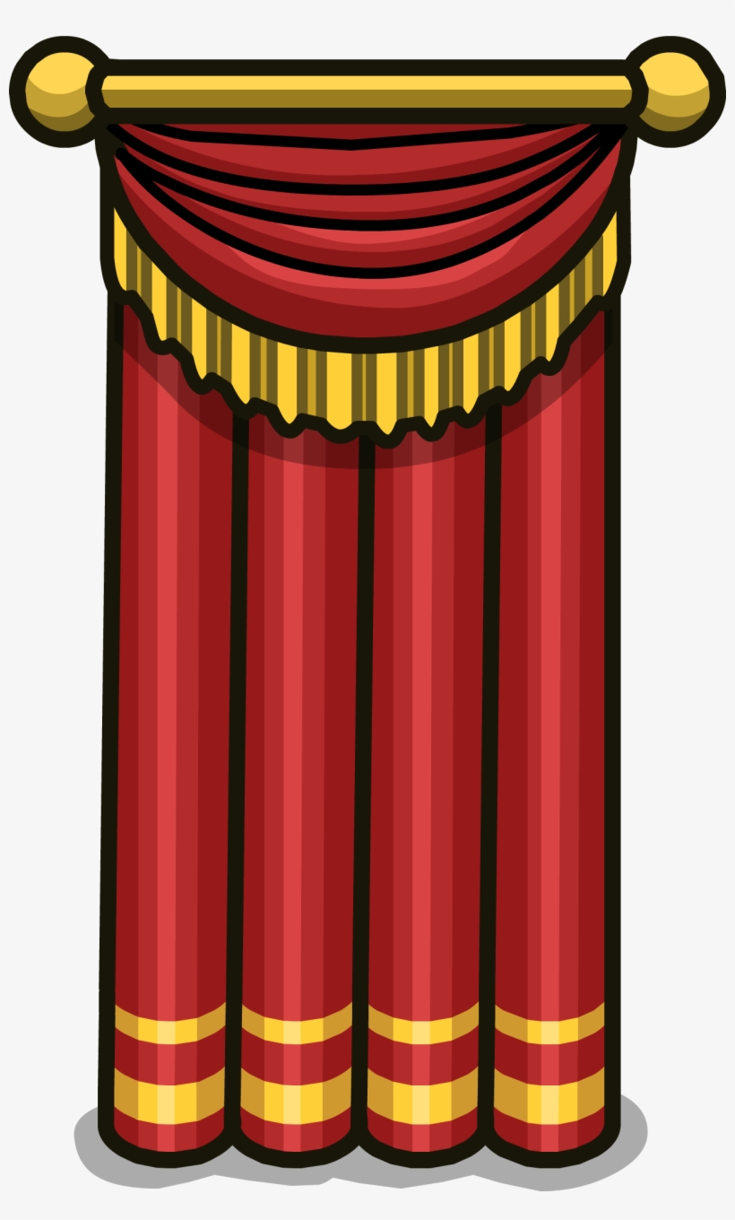 Stage Curtain Sprite 005 - Club Penguin Curtain Transparent PNG ...