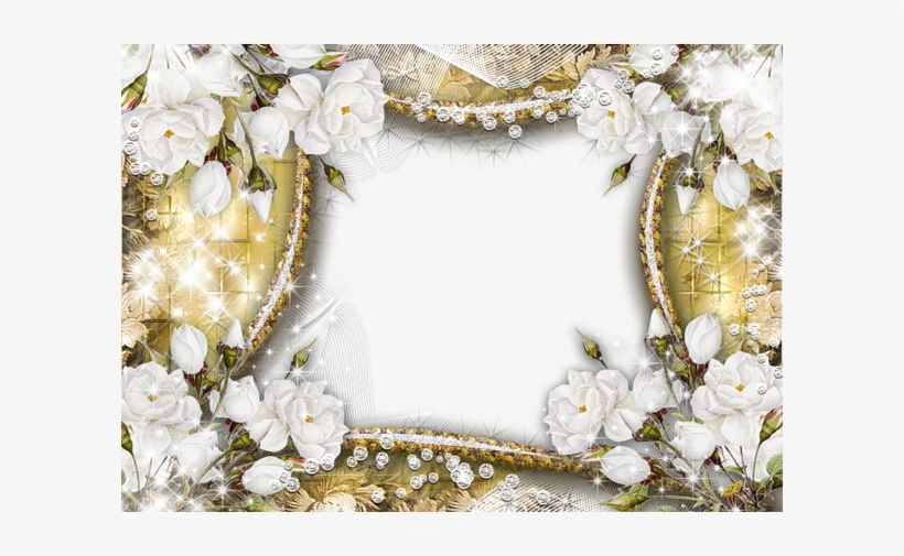 Frame Flowers - White Flower Frames Png Transparent PNG - 600x425 ...