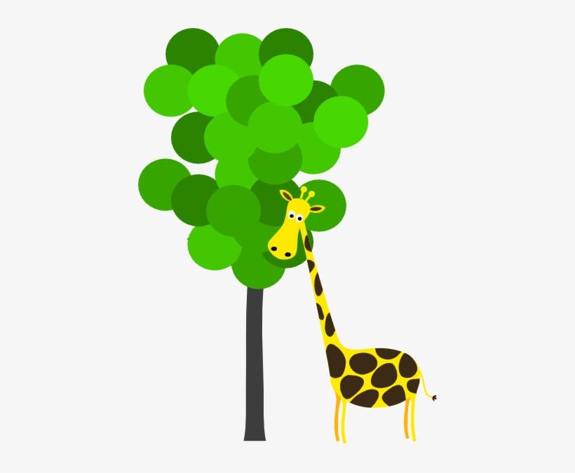 Giraffe With Tree Cartoon Transparent PNG - 426x595 - Free Download on ...