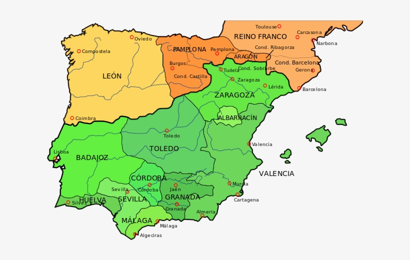 Mapas Sobre La Edad Media De España - Spain Caliphate Transparent PNG ...