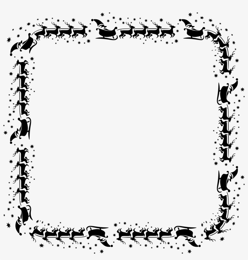 Big Image - Confetti Border Black And White Transparent PNG - 2332x2332 ...