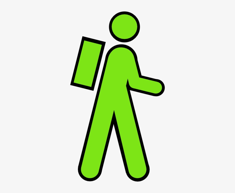 Download Backpack Clipart Man - Stick Figure With Backpack - HD ...