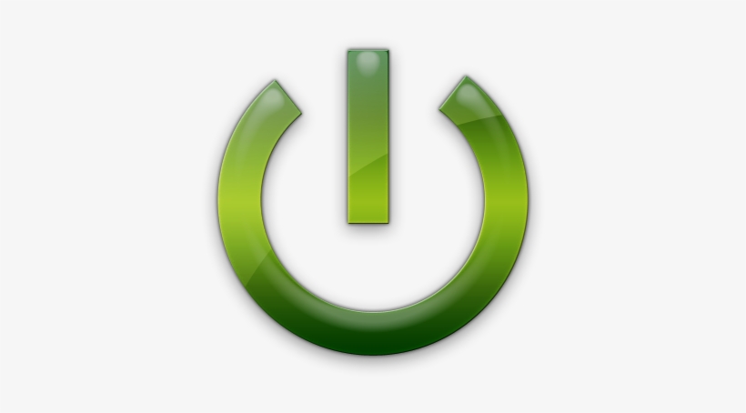 Green Power Button Icon - Power Button Logo Green Transparent PNG ...