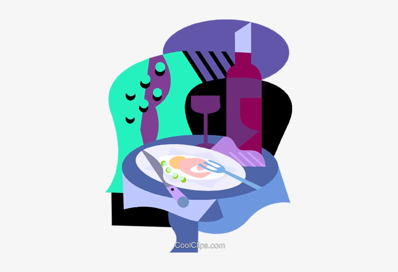 Fine Dining Royalty Free Vector Clip Art Illustration - Gastronomia ...
