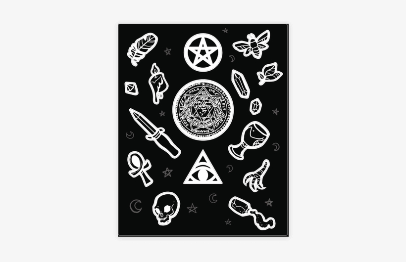 Witchcraft Supplies Occult Sticker/decal Sheet - Occult Stickers ...